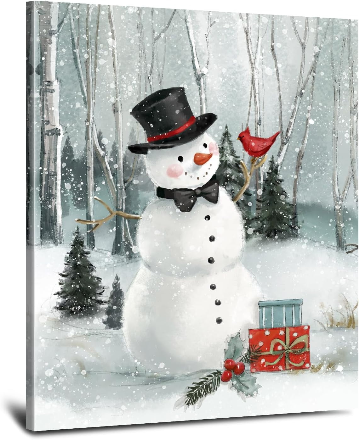 AatoeaX Winter Snowman Christmas Wall Decor: Snowman Picture Wall Art ...