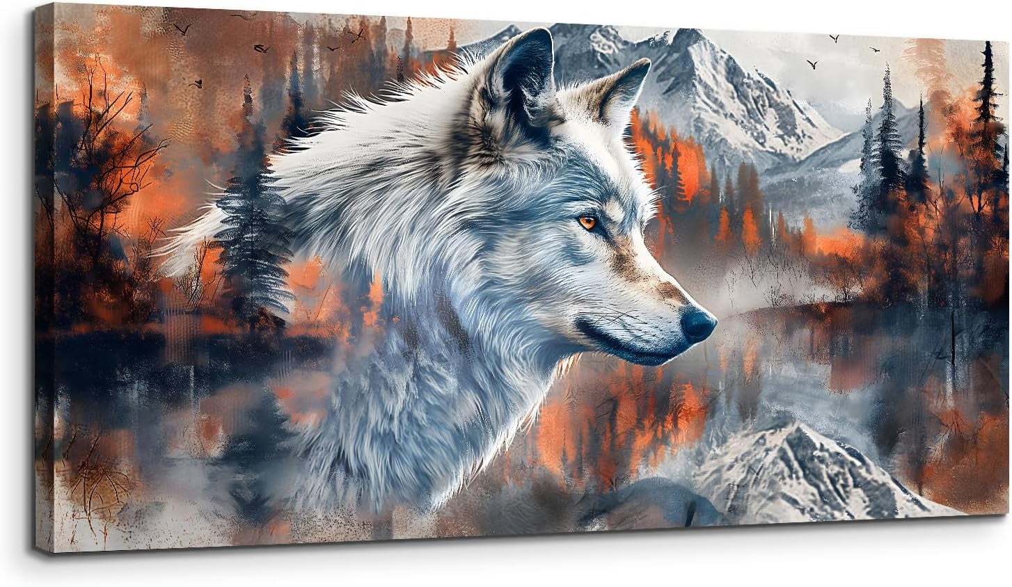 AatoeaX Wolf Wall Art Canvas Prints, Fierce Animal Aesthetic Pictures ...