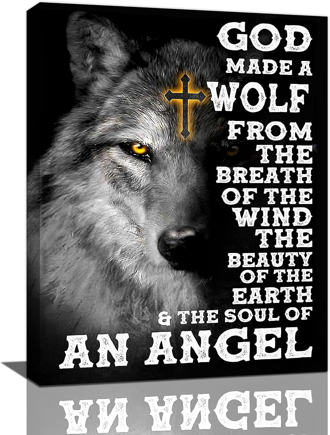 AatoeaX Wolf Wall Art Motivational Quotes Wolf Pictures Wall Decor ...