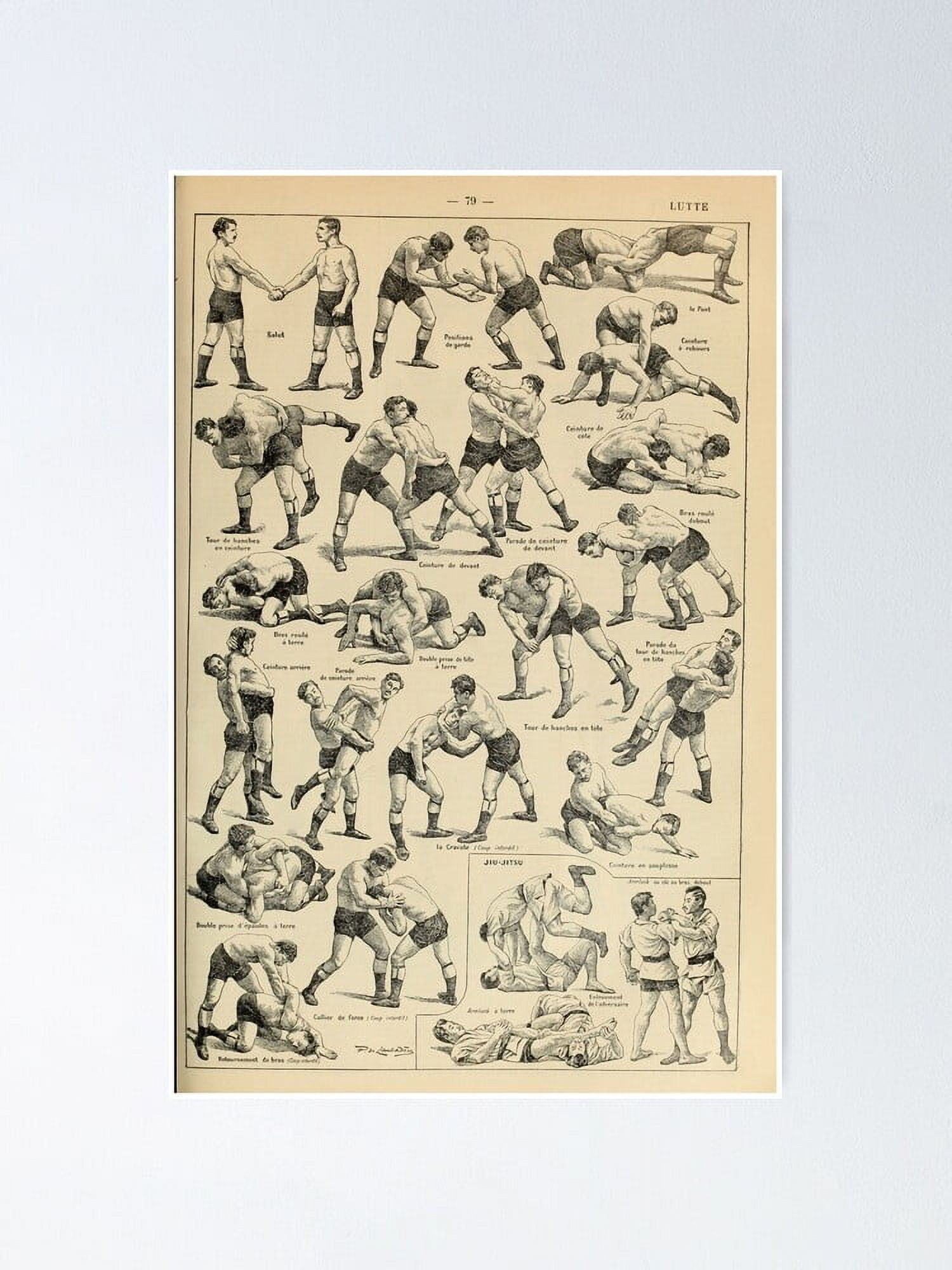 AatoeaX french old school wrestling Poster Aesthetic Home Decor ...