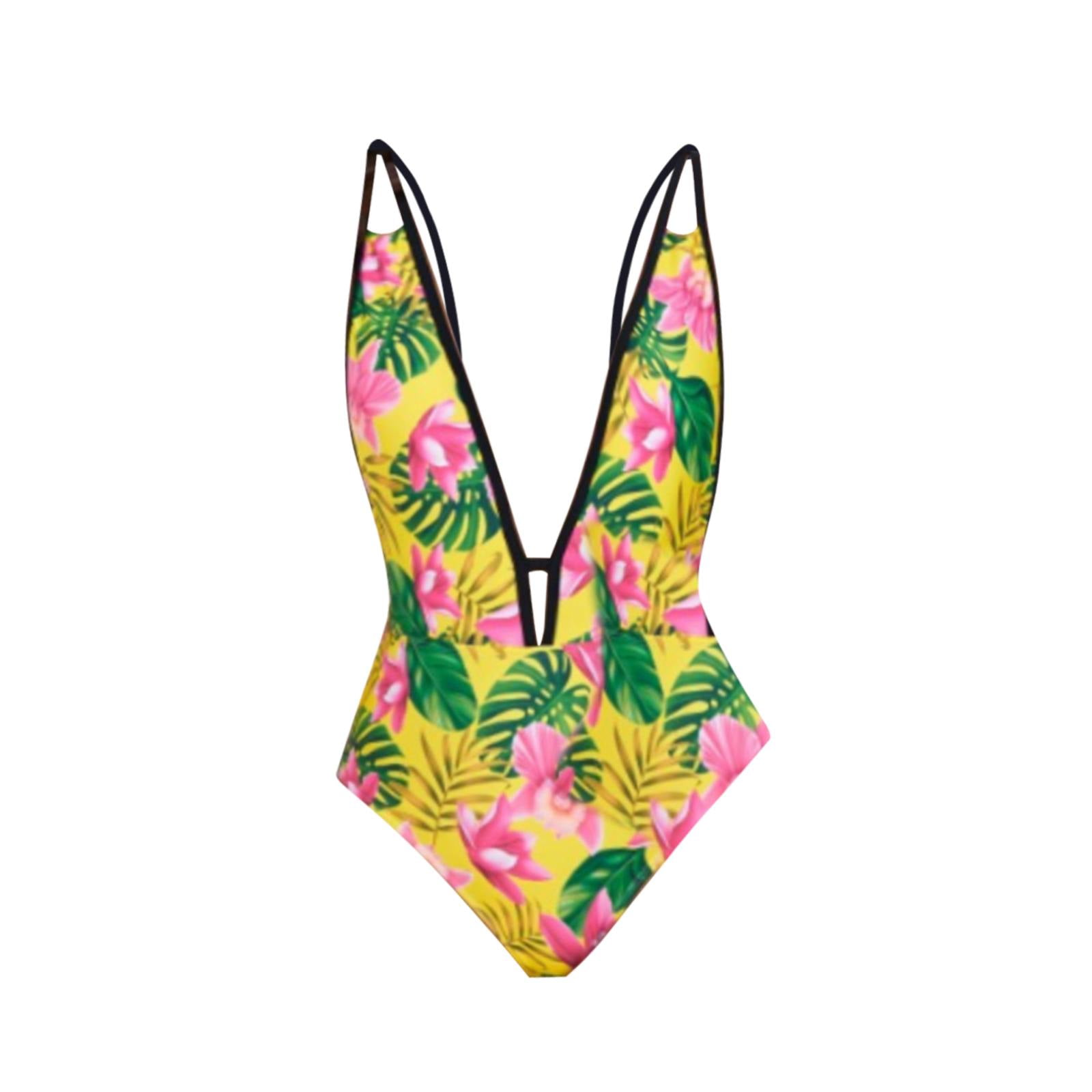 Aayomet Bathing Suit For Women Swimsuit Summer Fashion Print Deep V ...