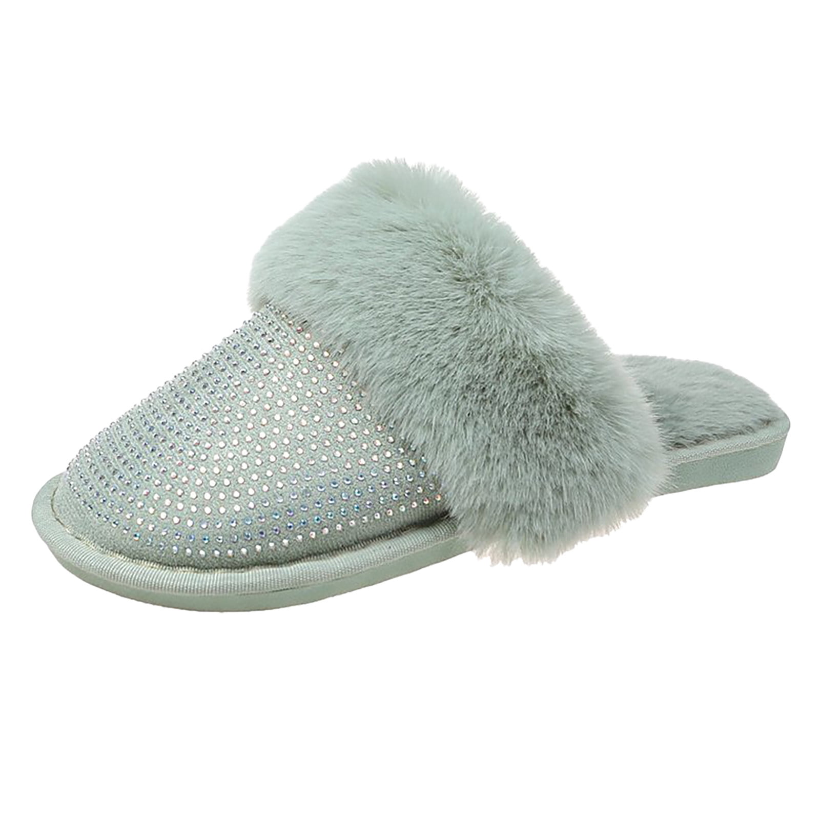Aayomet Fuzzy Slippers for Women Fuzzy House Slippers with Arch Support ...