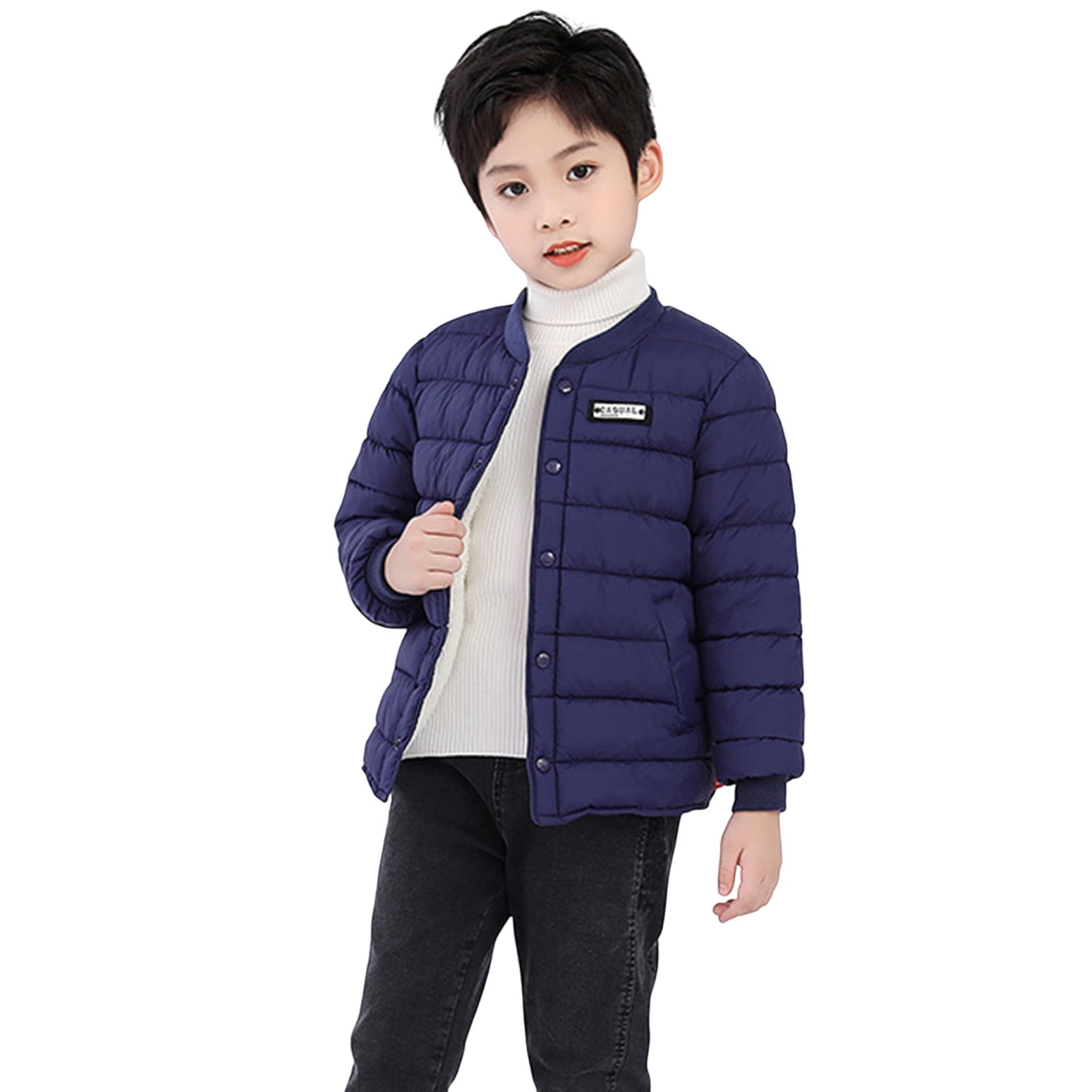 Aayomet Girls Boys Jacket Kids Winter Sherpa Coat Lightweight Full-Zip ...