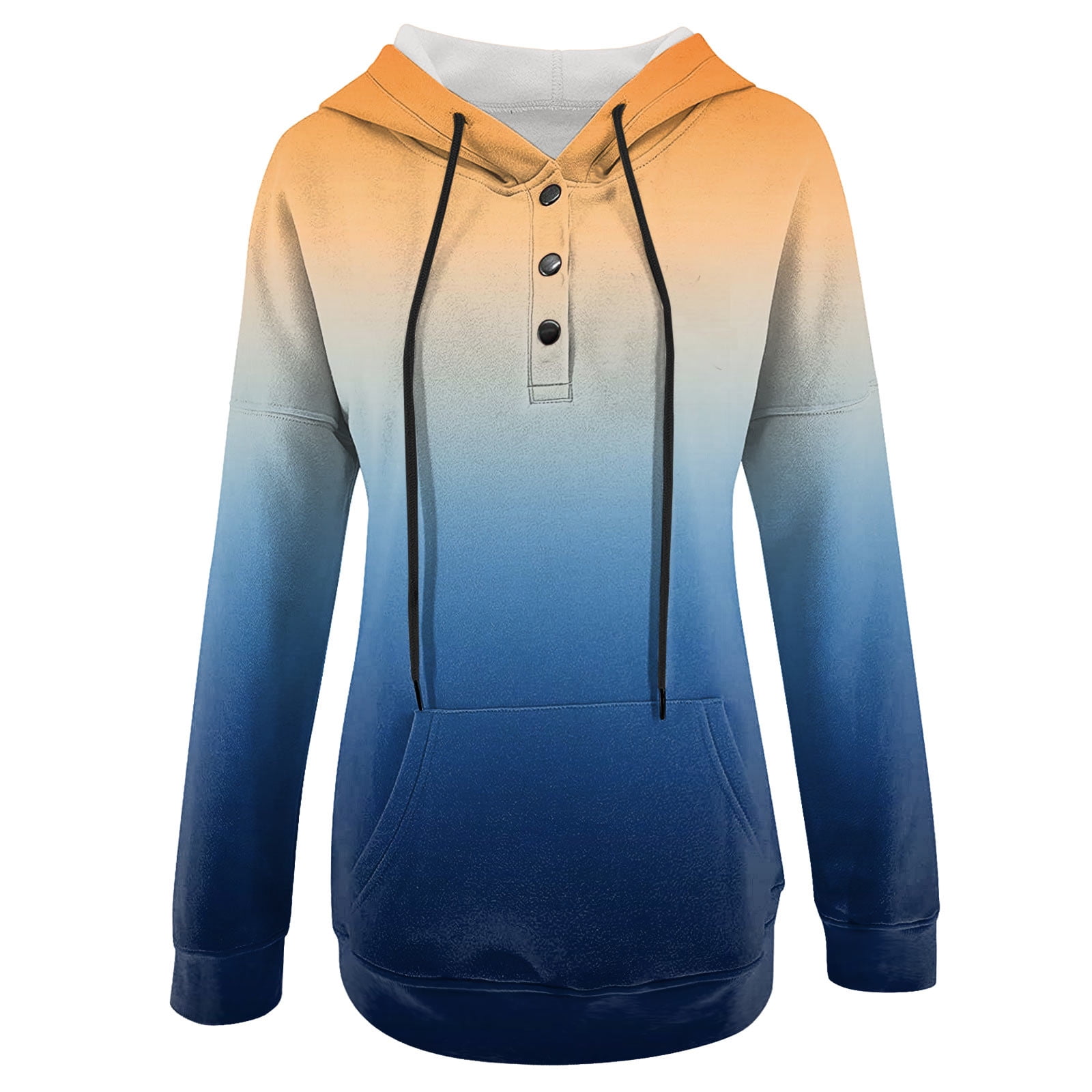 Aayomet Half Boutton Womens Hoodies Drawstring Hooded Sweatshirts for ...