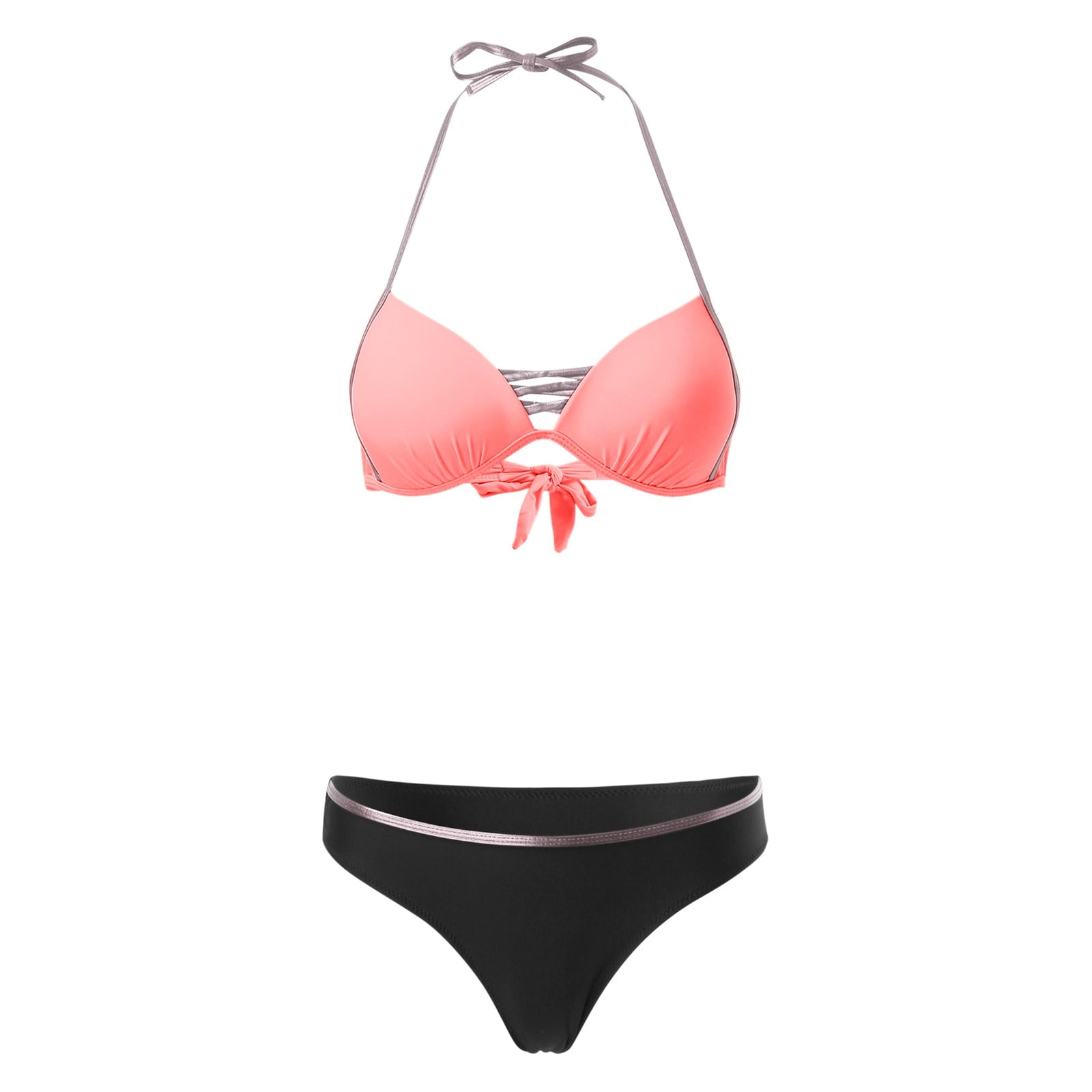 Aayomet High Waisted Bikini Womens Leafy Wrap Tie Bikini Set Halter