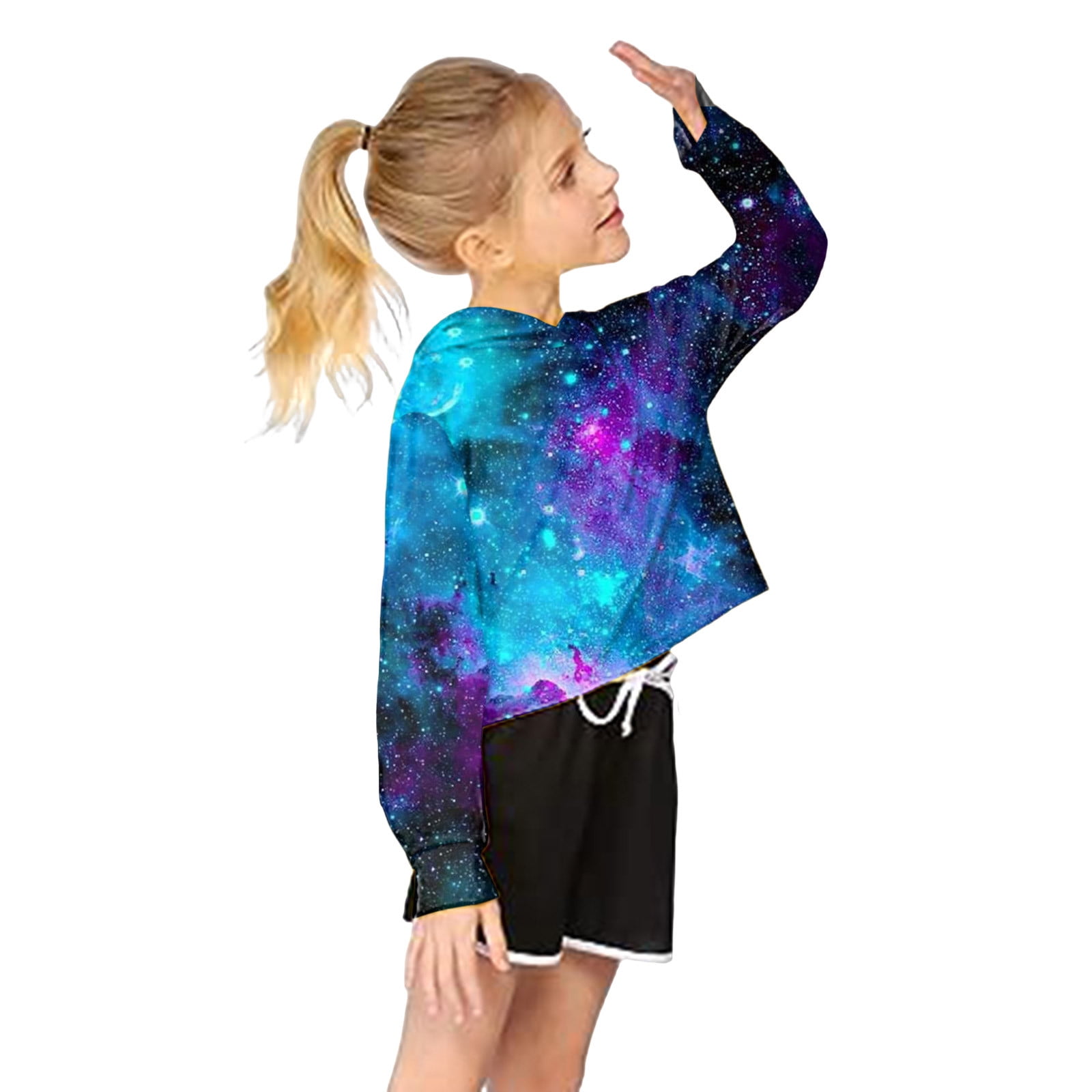 Aayomet Kids Crop Tops Girls Striped Long Sleeve Fashion Hoodies ...