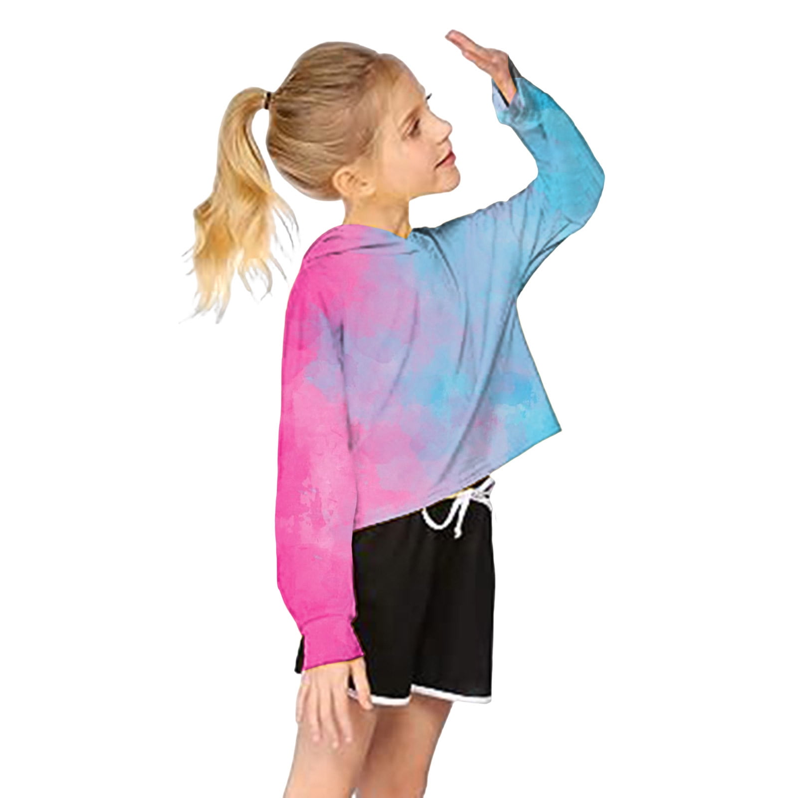 Aayomet Kids Crop Tops Girls Striped Long Sleeve Fashion Hoodies ...