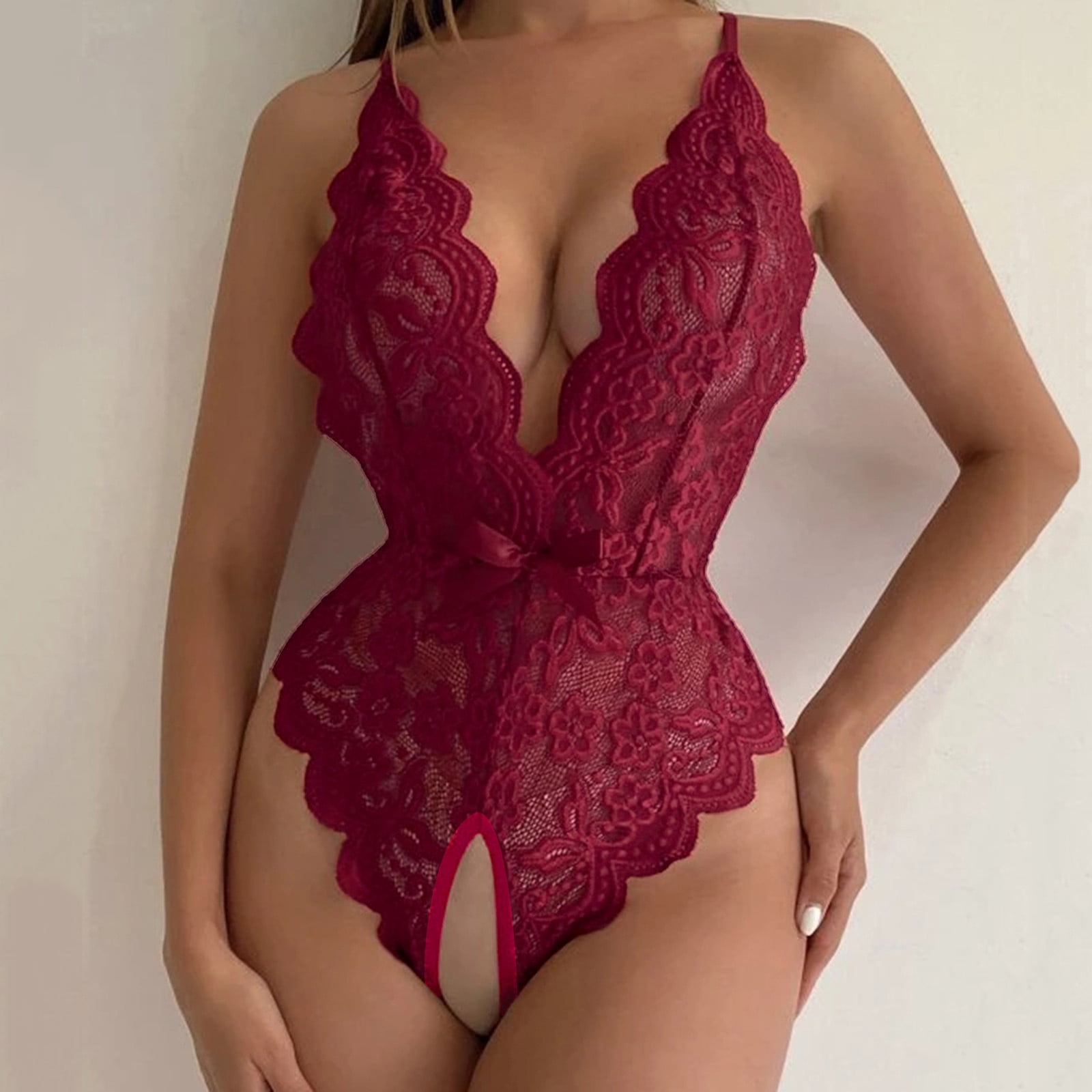 Aayomet Lingerie For Women Plus Size Lingerie For Women Deep V Lace