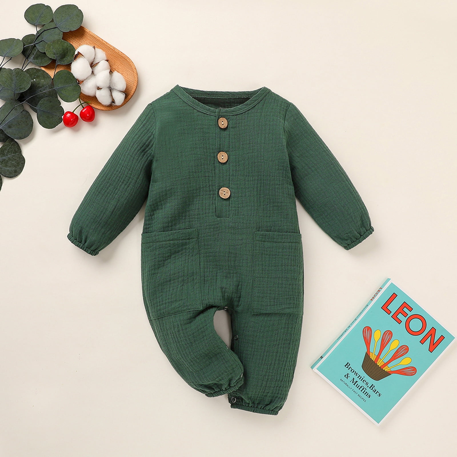 "Aayomet Long Sleeve Bodysuit Baby Girl Rompers For Baby Boys Baby Girl Fall Winter Outfit Long ...