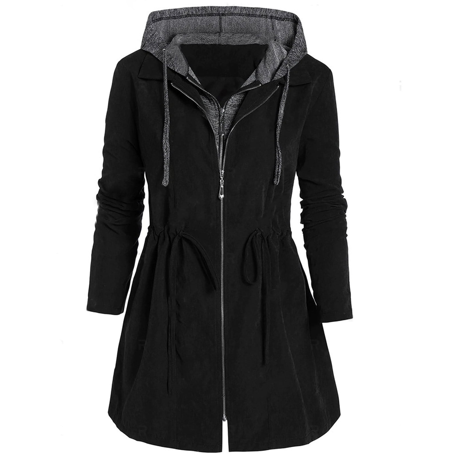Aayomet Long Winter Coats For Women Women Trench Coat Long Sleeve Pea ...