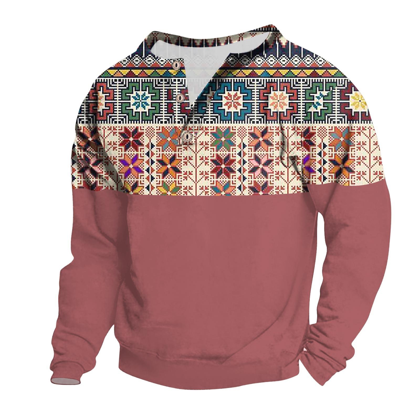 Aayomet Men's Polo Shirt Printing Western Tribes Retro Young Men Collar ...