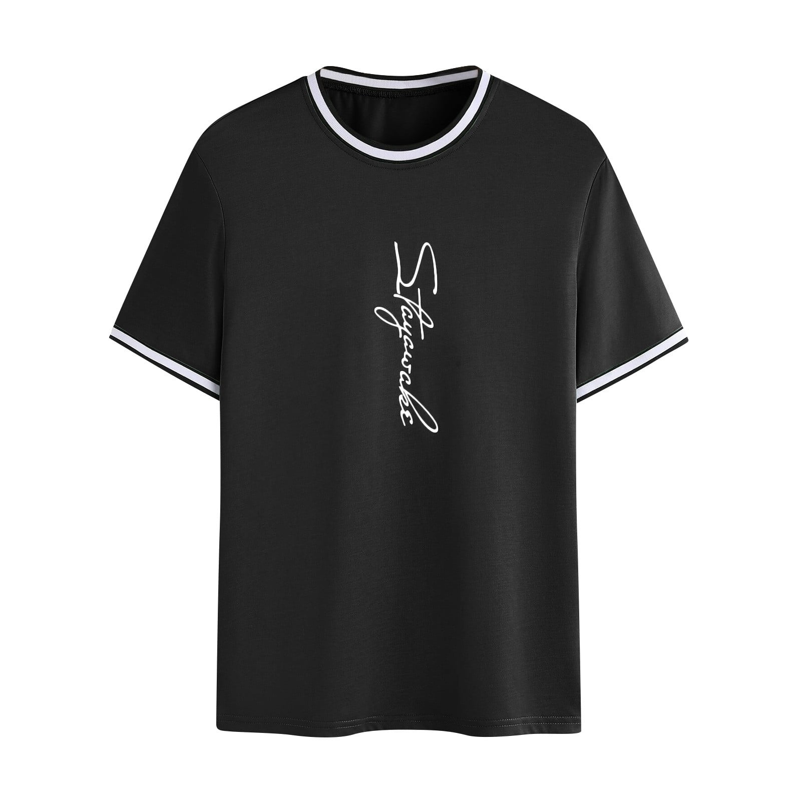 Aayomet Men's Short SleeveMens Summer Muscle Fitness Personality ...