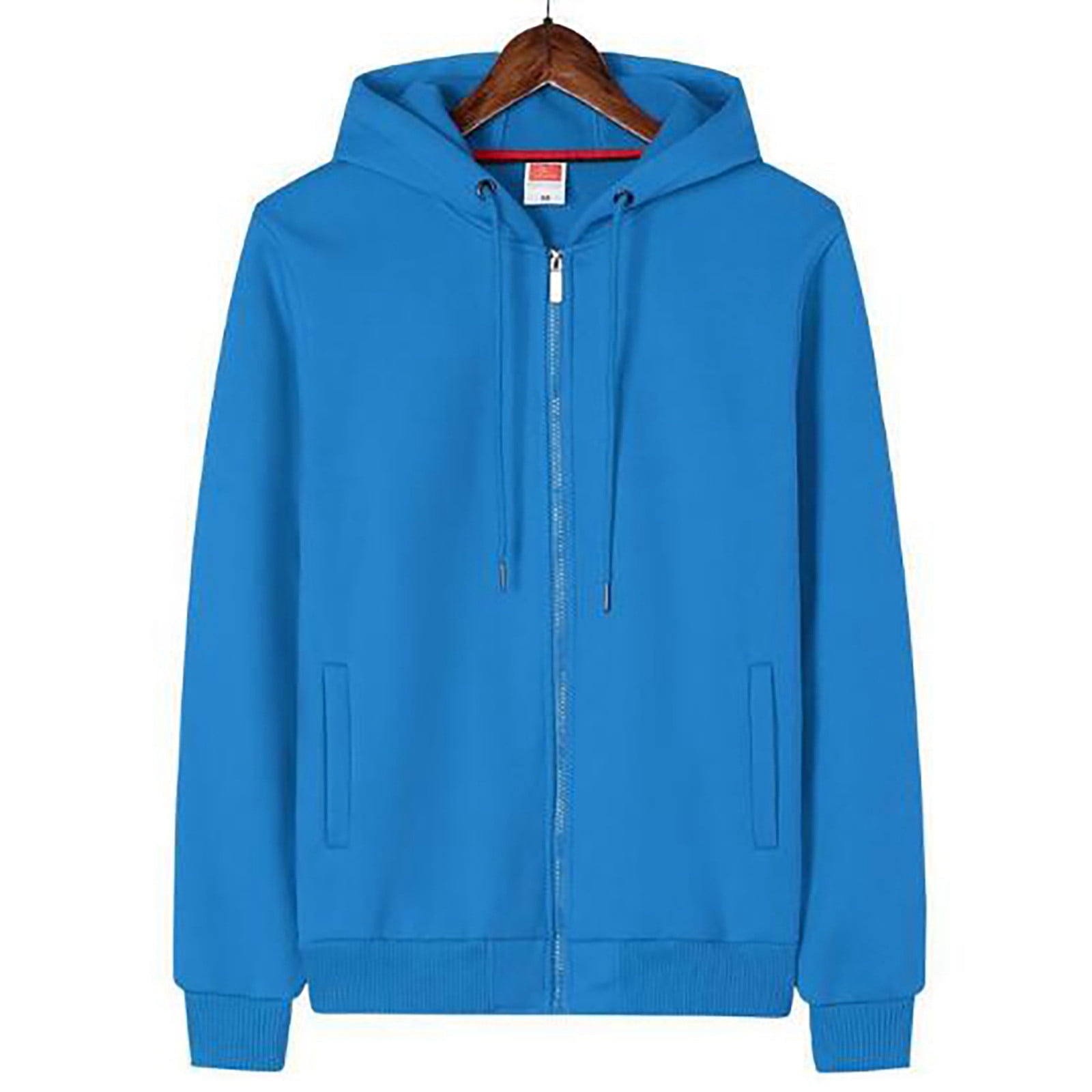 Aayomet Mens Zip Up Hoodie Coat, Sweatshirt with Hood, Solid Color ...