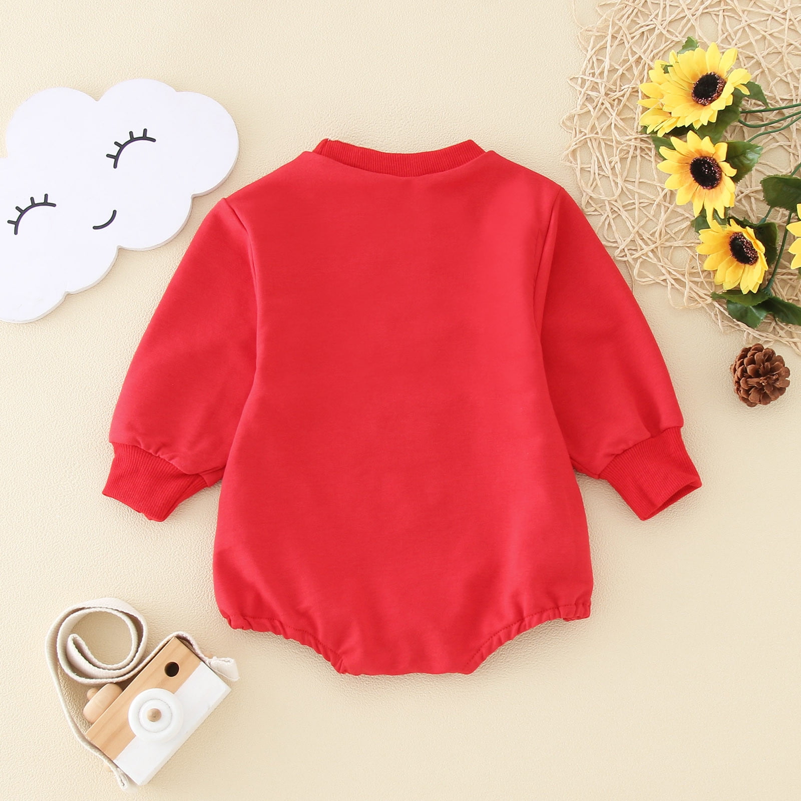 Aayomet Rompers For Baby Boys Baby Girl Bubble Romper Crewneck Puff Long Sleeve Sweatshirt ...