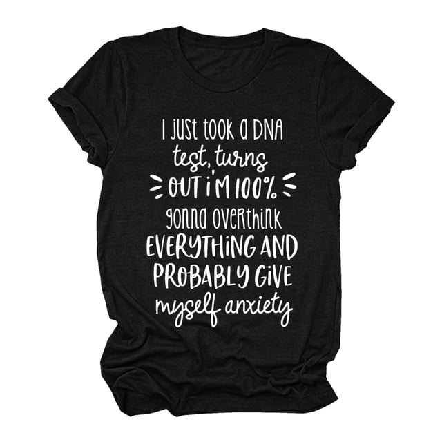 Aayomet Tops For Women Women Casual Top Shirt Letter Printed Shirt ...