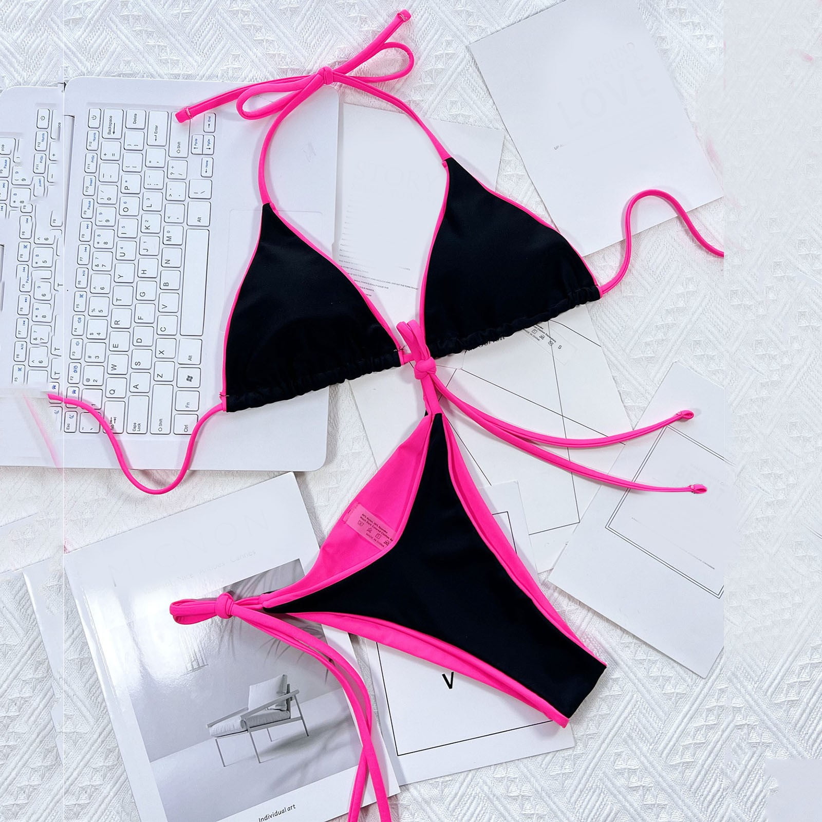 Aayomet Two Piece Bikini Sets For Women String Bikini Triangle Swimsuit
