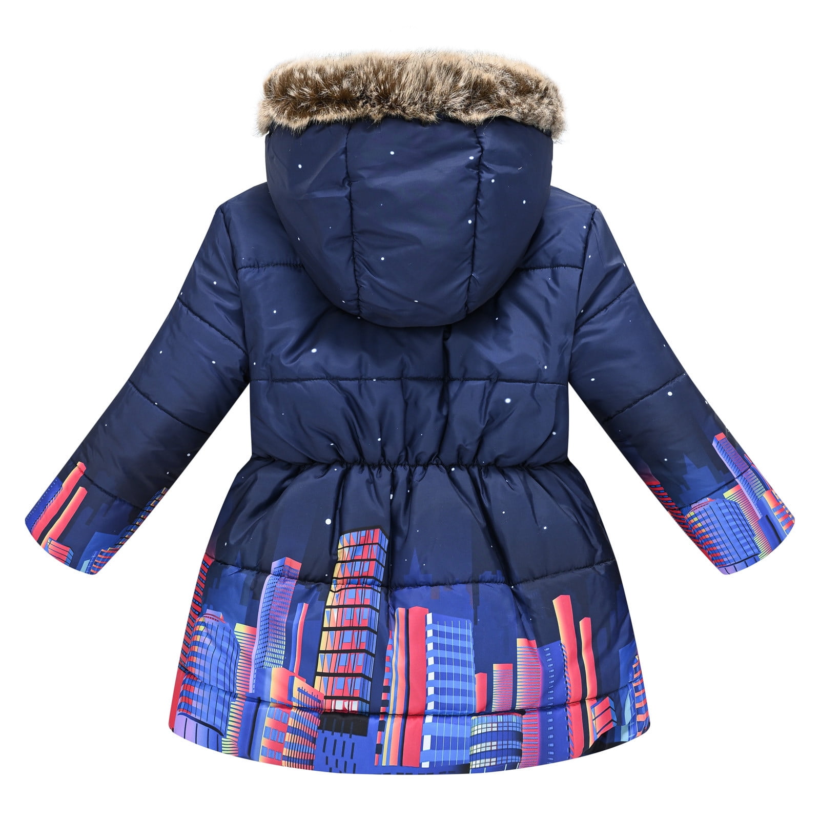 Aayomet Winter Coat Girl's Long Winter Warm Parka Sherpa Trimmed Collar ...