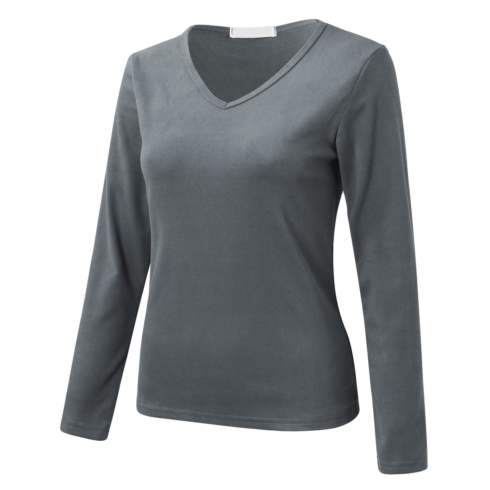 Aayomet Women Crew Neck Lined Thermal Thermal Underwear Slim Tops Long ...