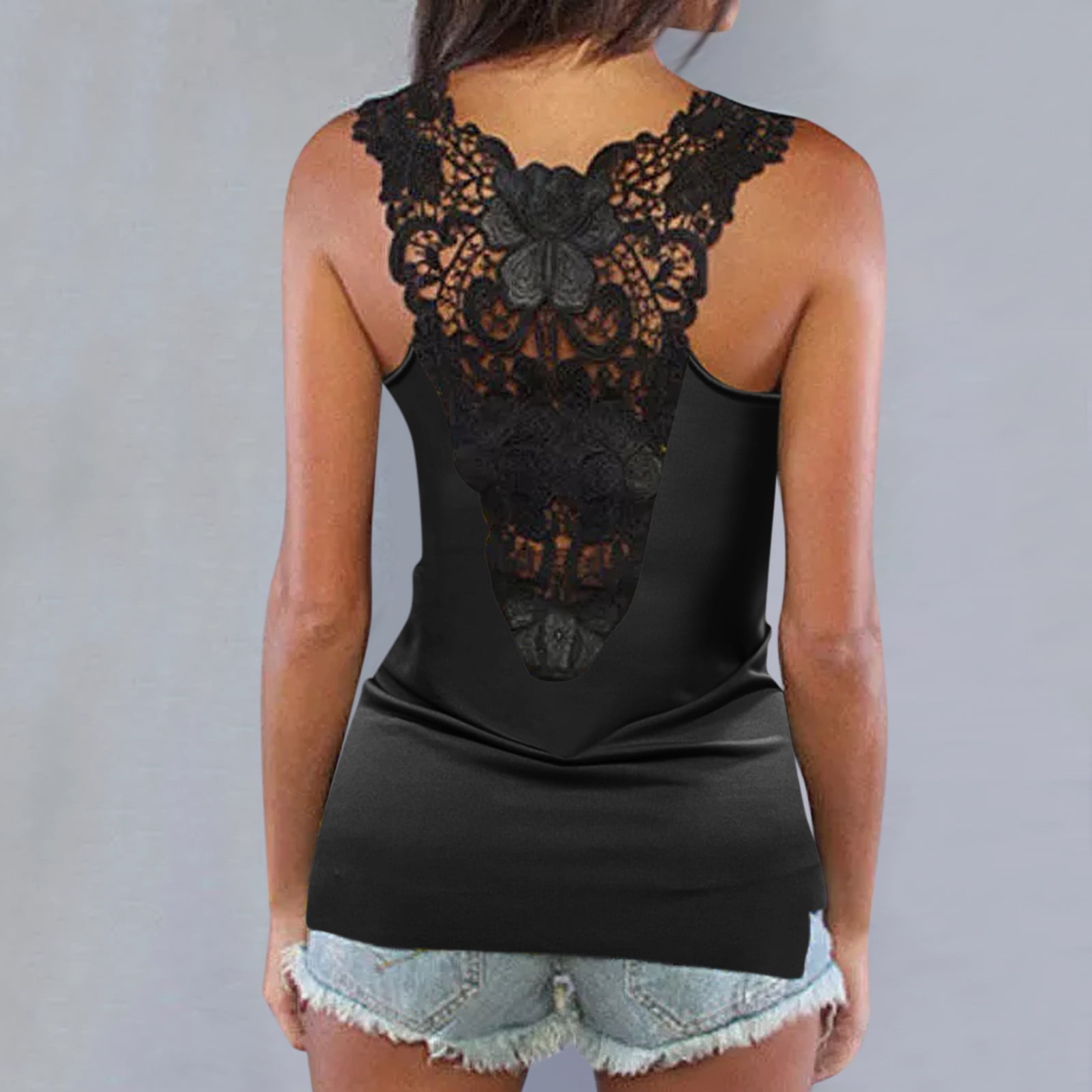 Aayomet Women'S Summer Tank Top Womens Ladies Ribbed Thick Strap Low ...