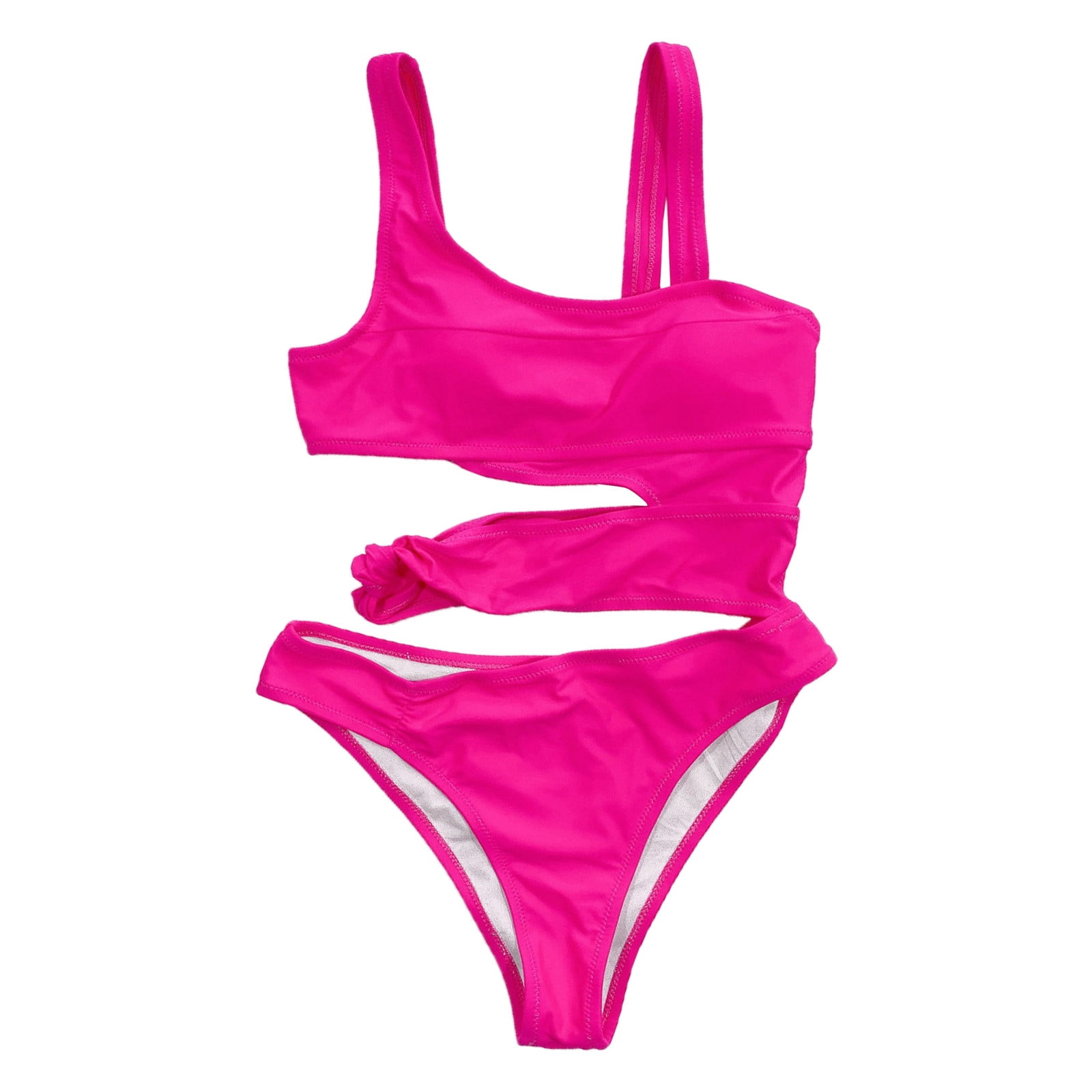 Aayomet Women Swimsuits One Piece Tie Criss Cross Plunge One Piece Thong Swimsuit High Cut