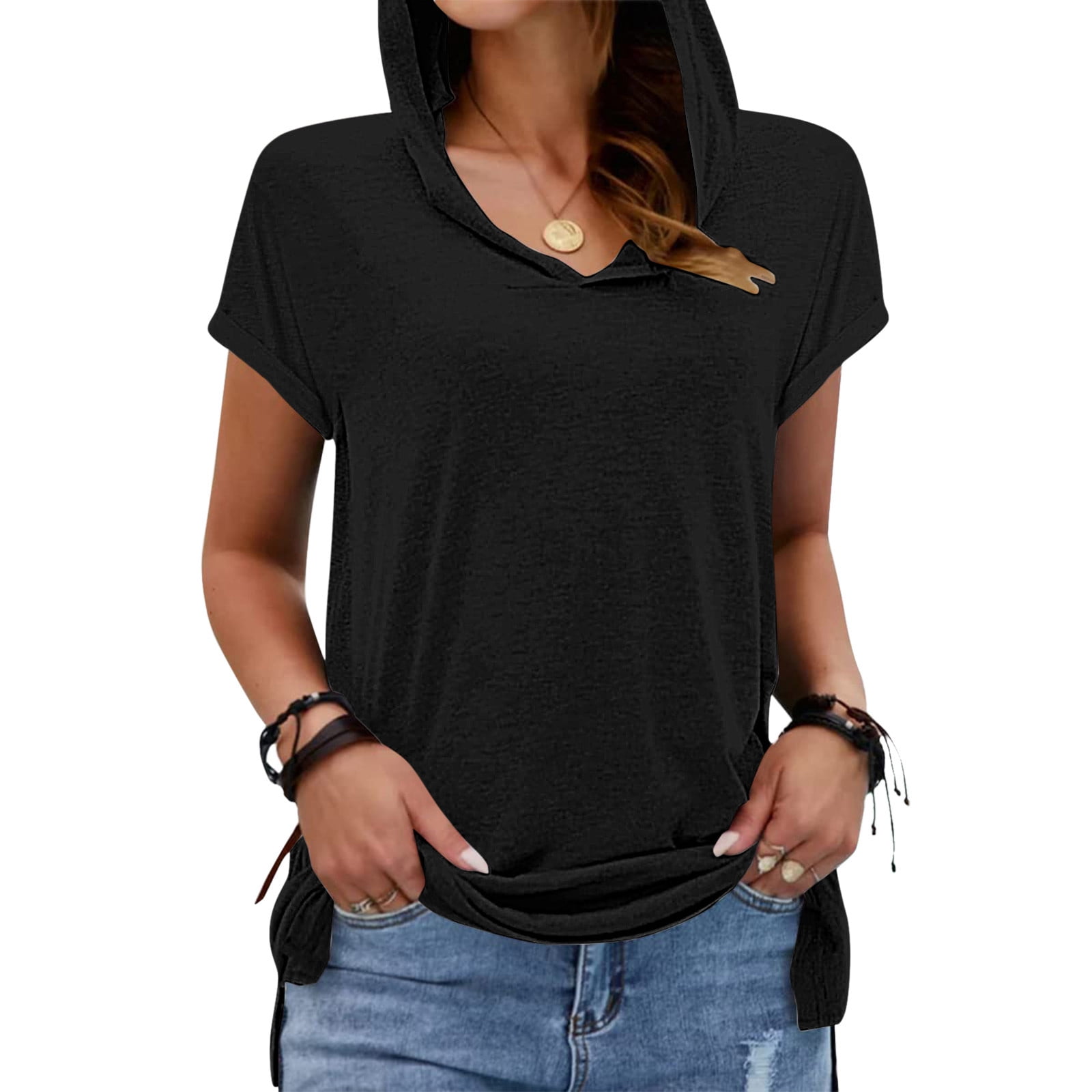 Aayomet Women Tops Women's Oversized T Shirts Graphic Tees Letter Print ...