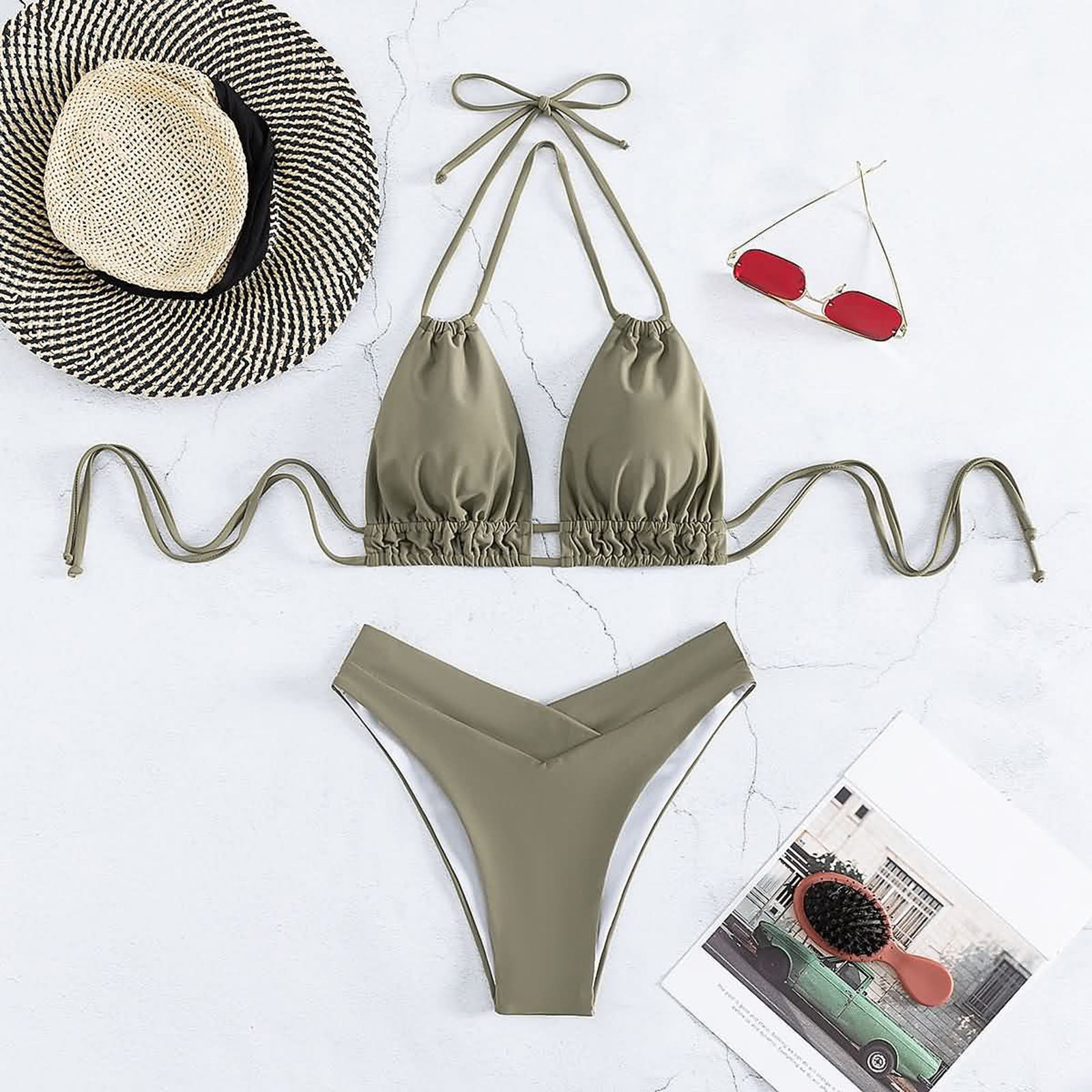 Aayomet Women's Bikini Swimsuits Bikini Set For Women Bathing Suit Tank ...