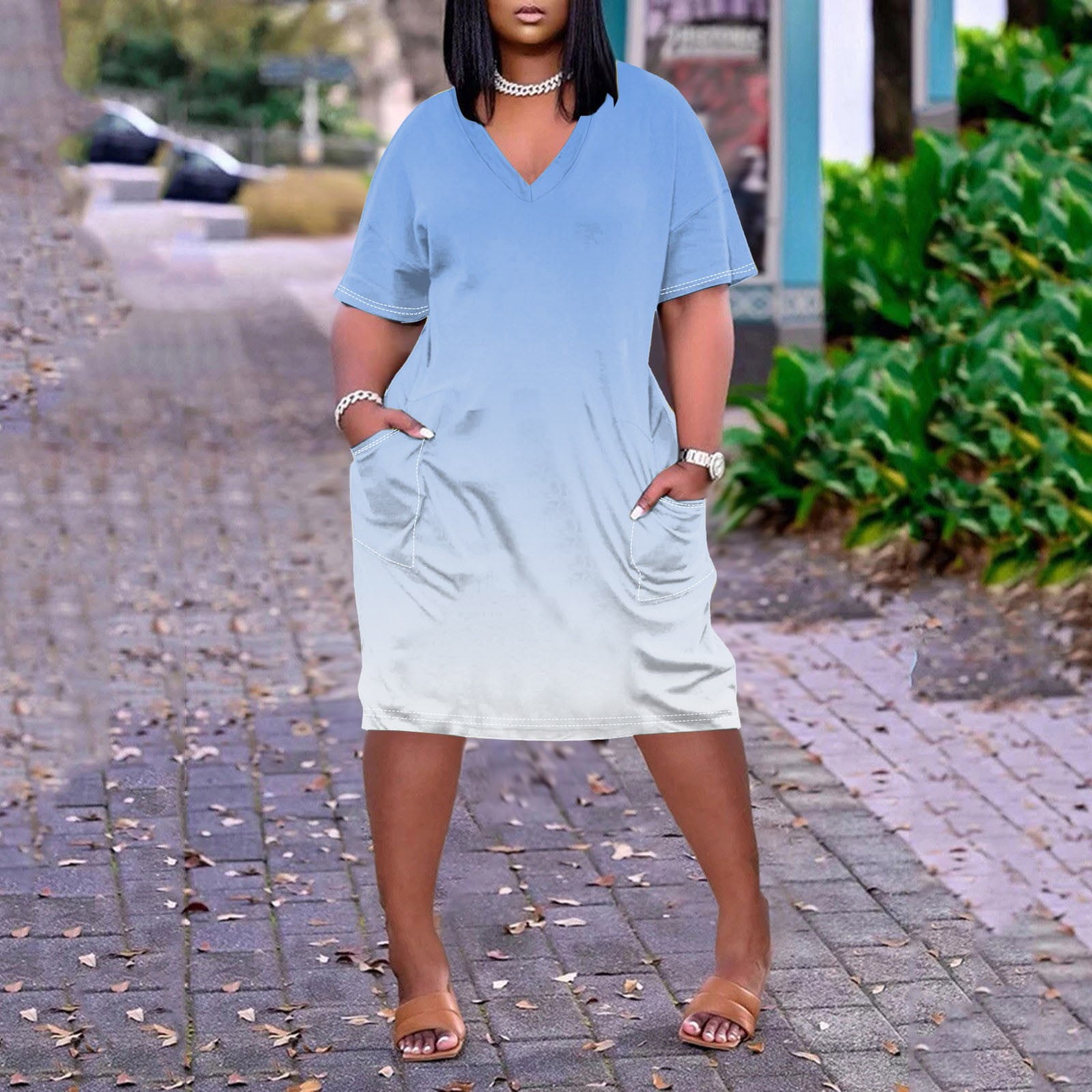 Aayomet Women's formal Dresses Dresses For Women Plus Size V Neck ...