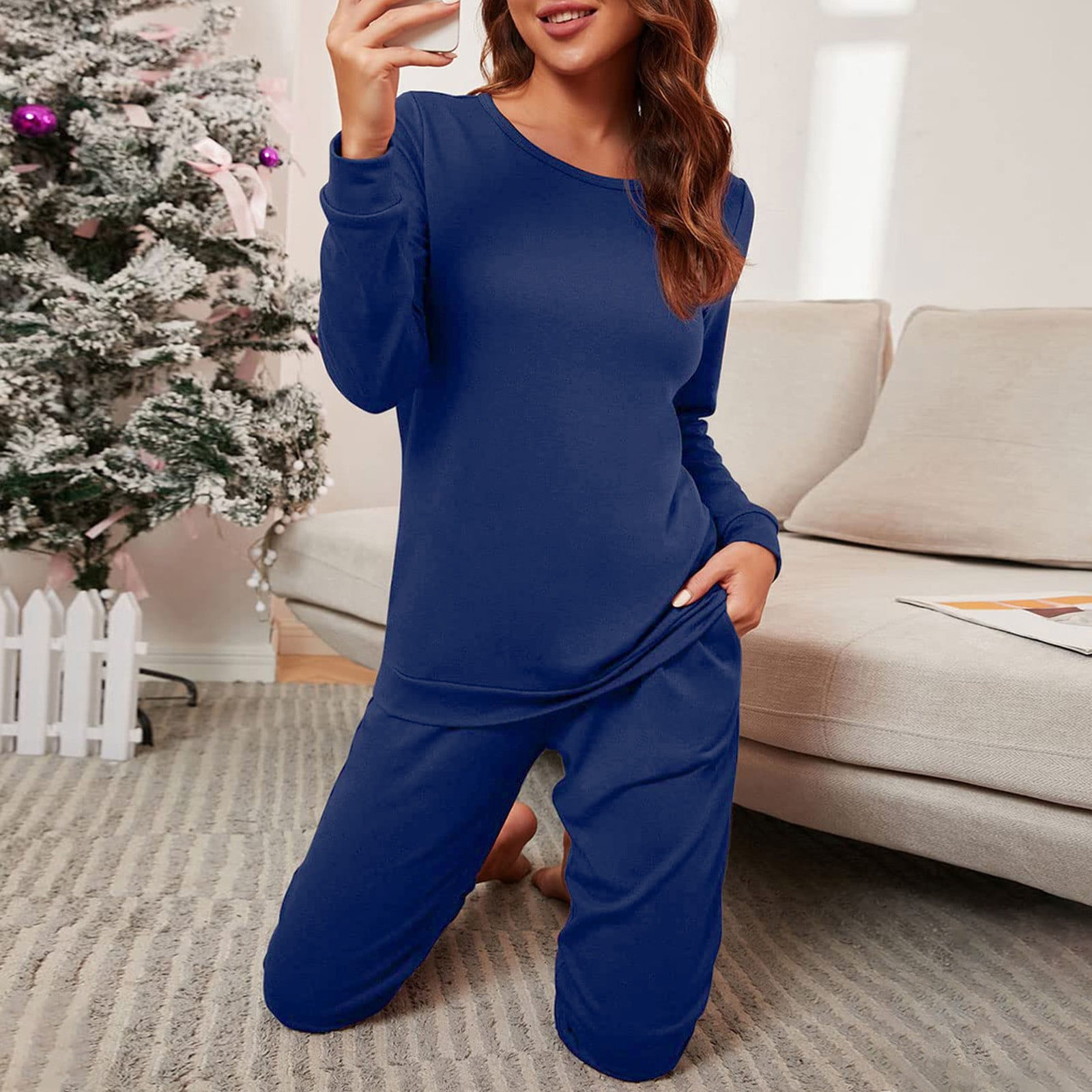 Aayomet Womens Pajamas Set Women's Pajama Set - 2 Piece Long Sleeve ...