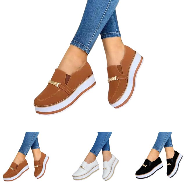 Aayomet Womens Work Shoes Office Casual Ladies Shoes Fashion Solid ...