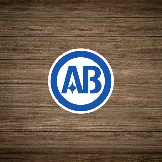 Ab Logo Sticker American Bridge Blue & White Monogram Decalphone Decal ...