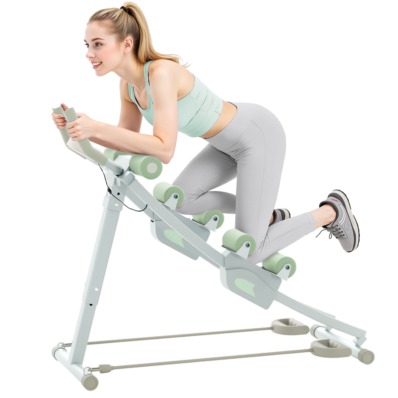 Ab Machine, Ab Crunch for home gym, Dual-track Adjustable Ab Trainer ...