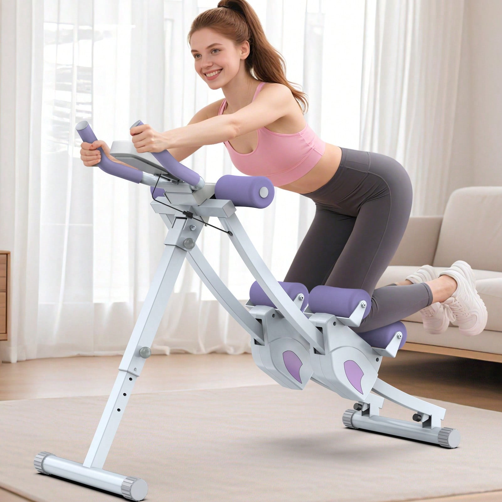 Ab Machine, Ab Workout Equipment For Women, Adjustable Ab Trainer Machine For Stomach Workout At ...