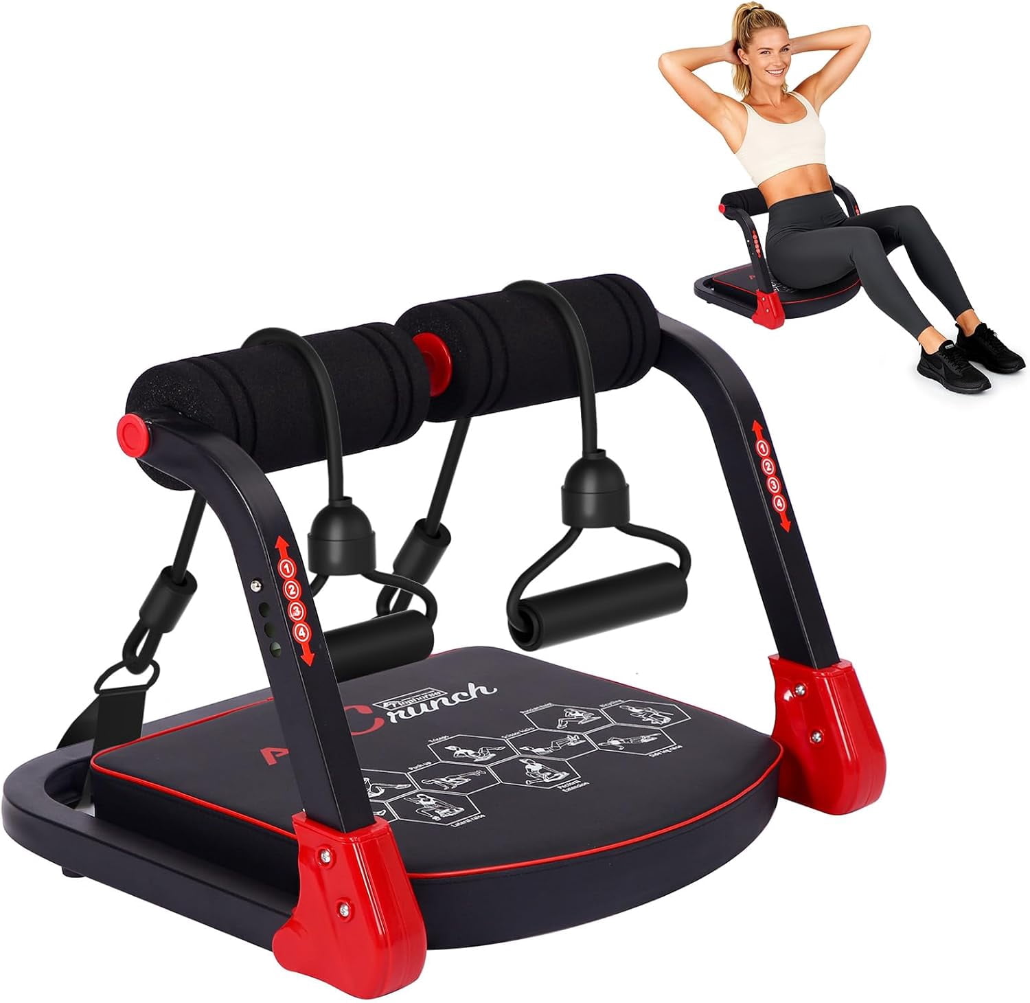 Ab Machine, Core & Sit Up Exercise Equipment for Gym, Ab Workout ...