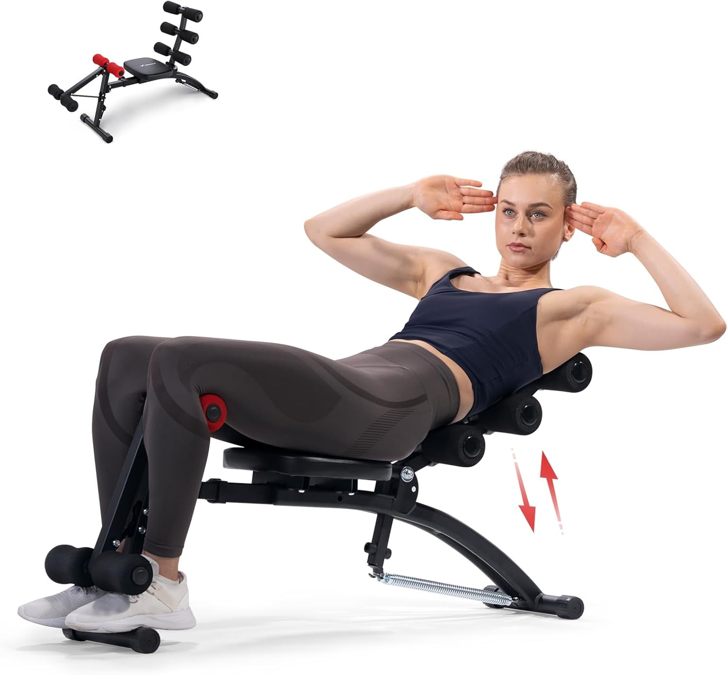 Ab Machine, Multi-Functional Adjustable Ab Trainer, Ab Workout Bench ...