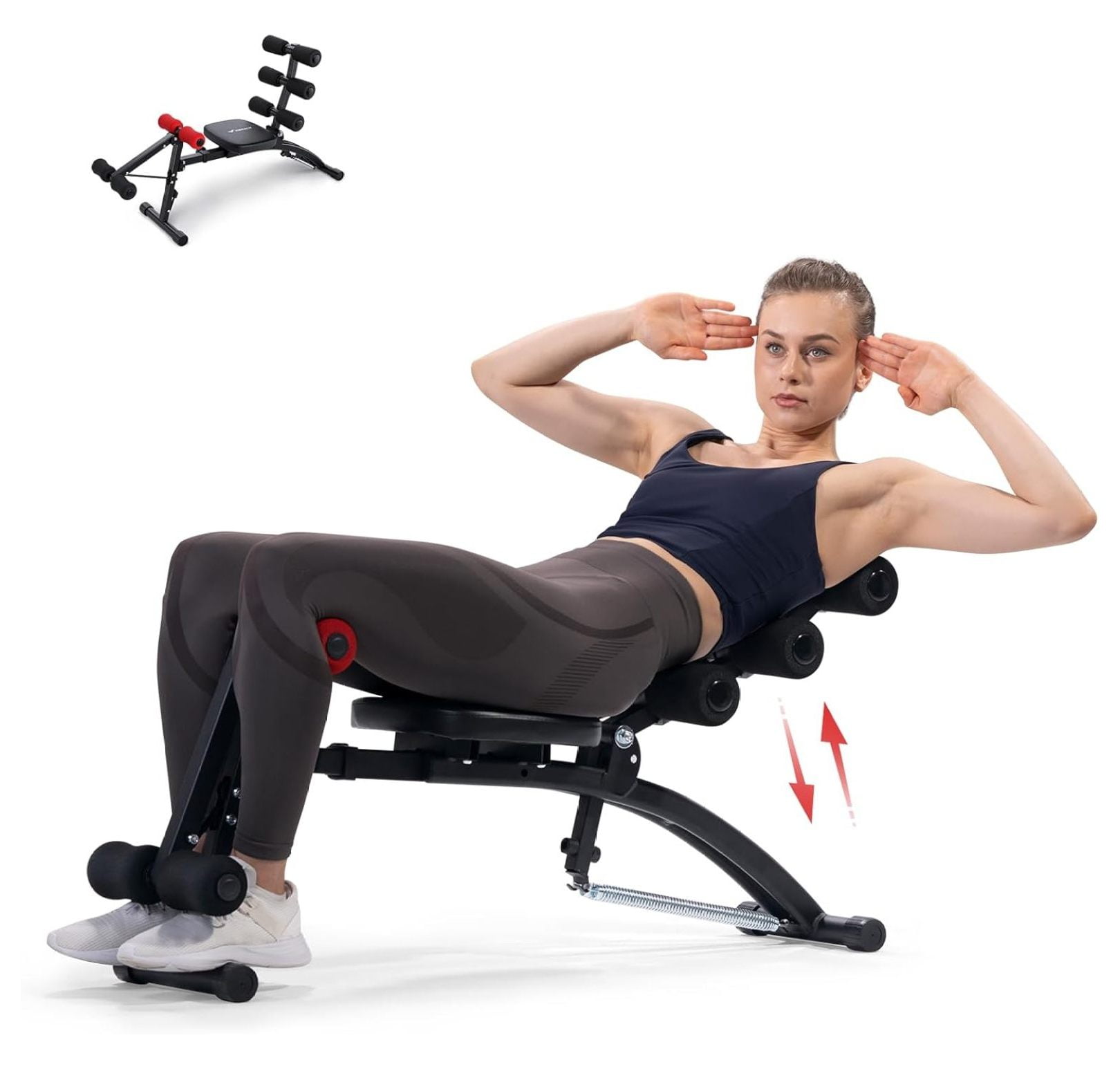 Ab Machine, Multi-Functional Adjustable Ab Trainer, Ab Workout for Home ...