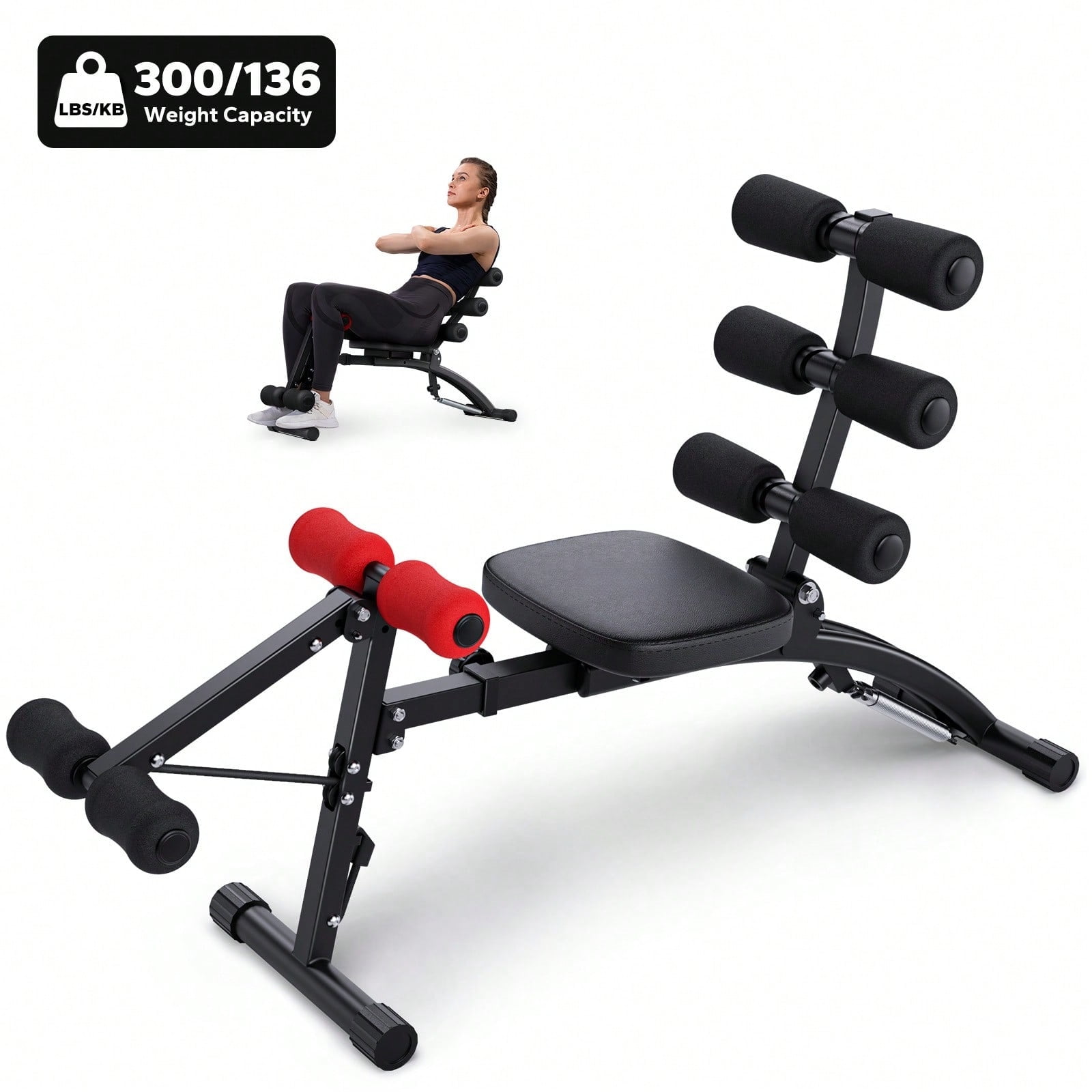 Ab Machine, Multi-Functional Adjustable Ab Trainer & Exercise Equipment ...