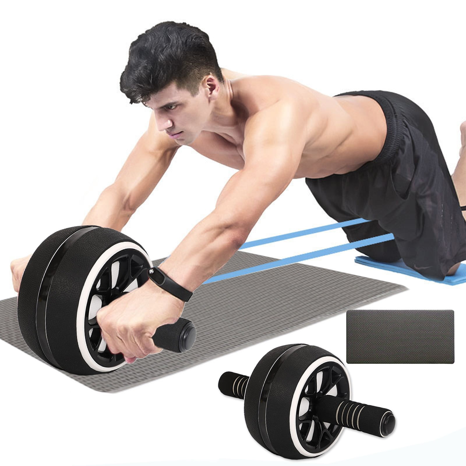 Ab Roller Wheel for Abdominal Muscle Workout | Non-Slip Foam Handle ...