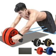 Athletic Works Dual Ab Wheel, 7" Diameter, Core Strength, Abdominal ...