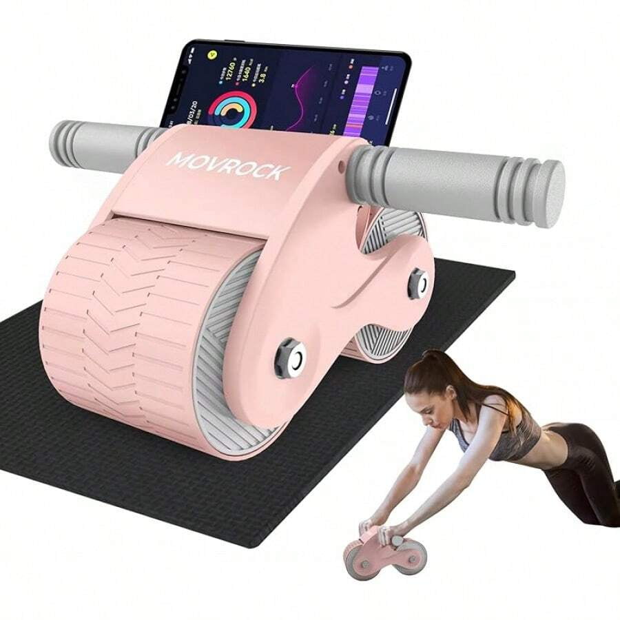 Ab Roller Wheel With Automatic Rebound For Home Gym Core Fitness ...