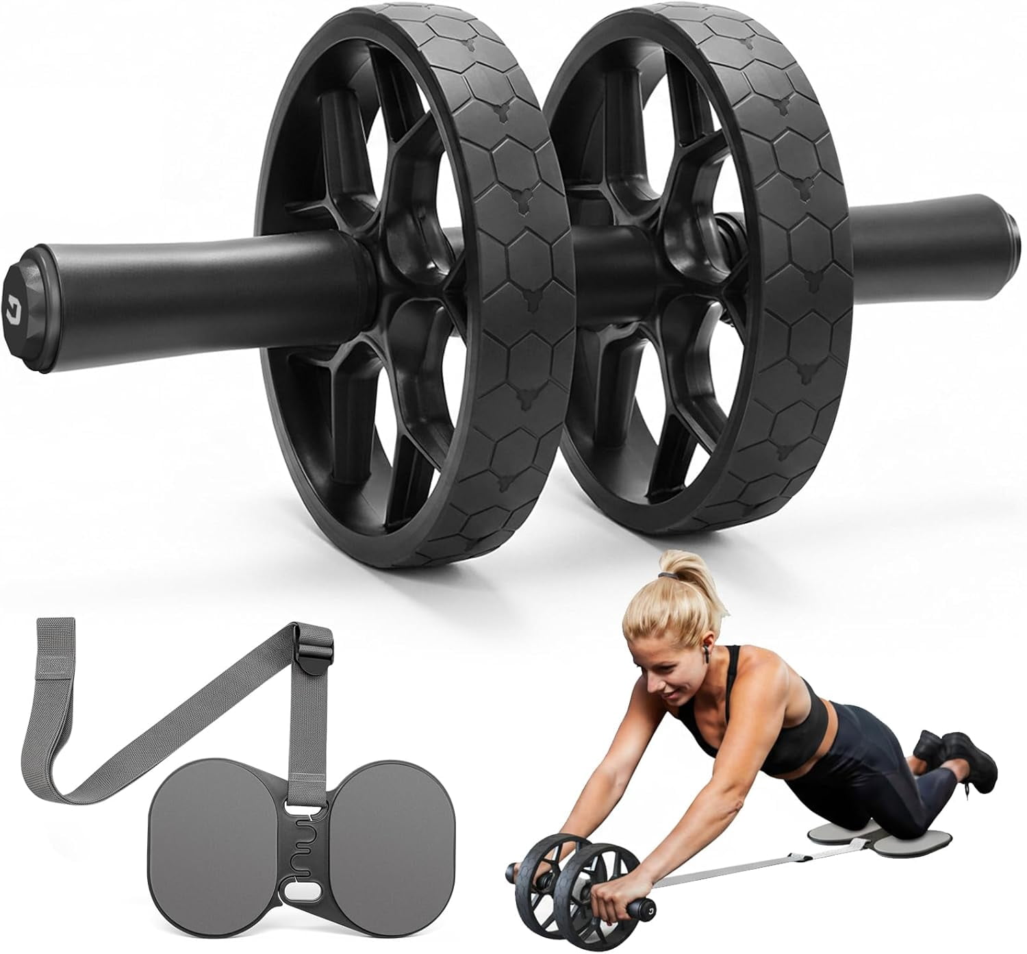 Ab Roller Wheel for Beginners to Pros, Ab Roller with Adjustable ...