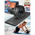 Ab Roller Wheel W/ Knee Pad, Durable and Non-Slip Abs & Core Exercise ...