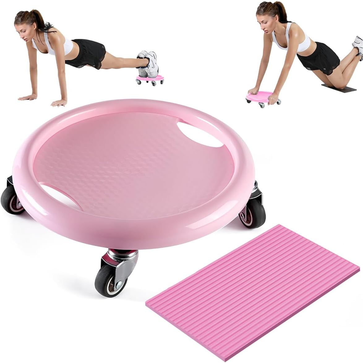 Ab Roller wheel for women, multifunctional, with mat, 360Â° rotation ...