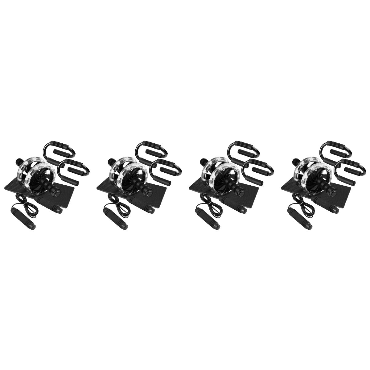 Ab Rollers Wheel Kit, 4pcs Exercise Wheel Core Strength Training ...