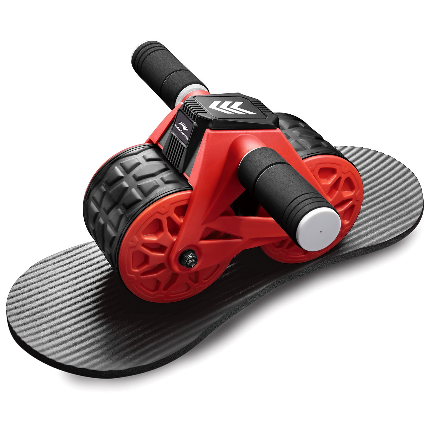 Ab Wheel Roller Automatic Rebound with Knee Pad Mat,Core Muscle Ab ...