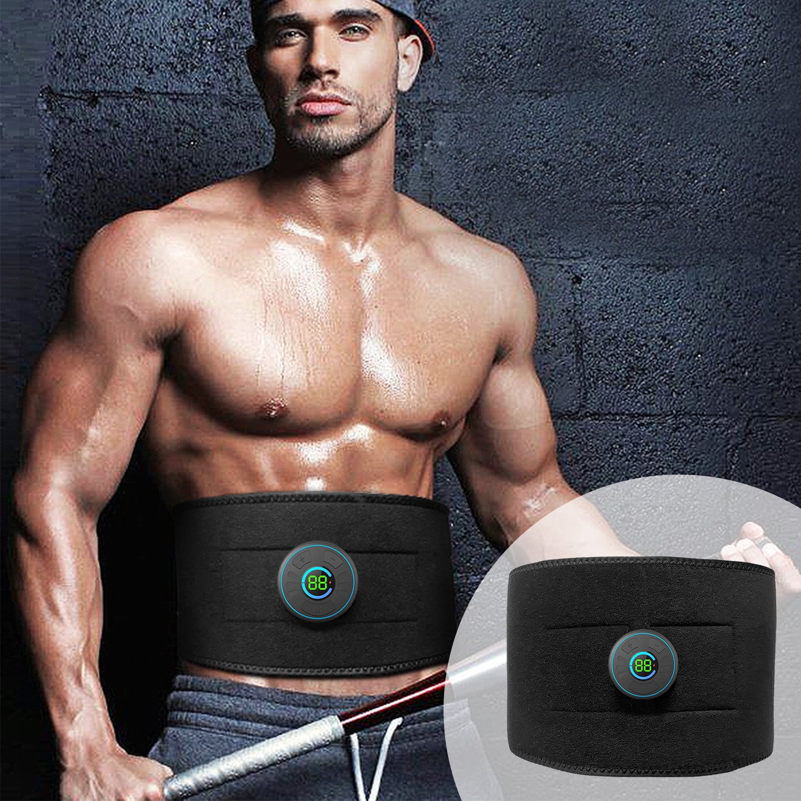 Ab Workout Belt, Portable EMS Stimulator Fitness Apparatus, with 10 ...