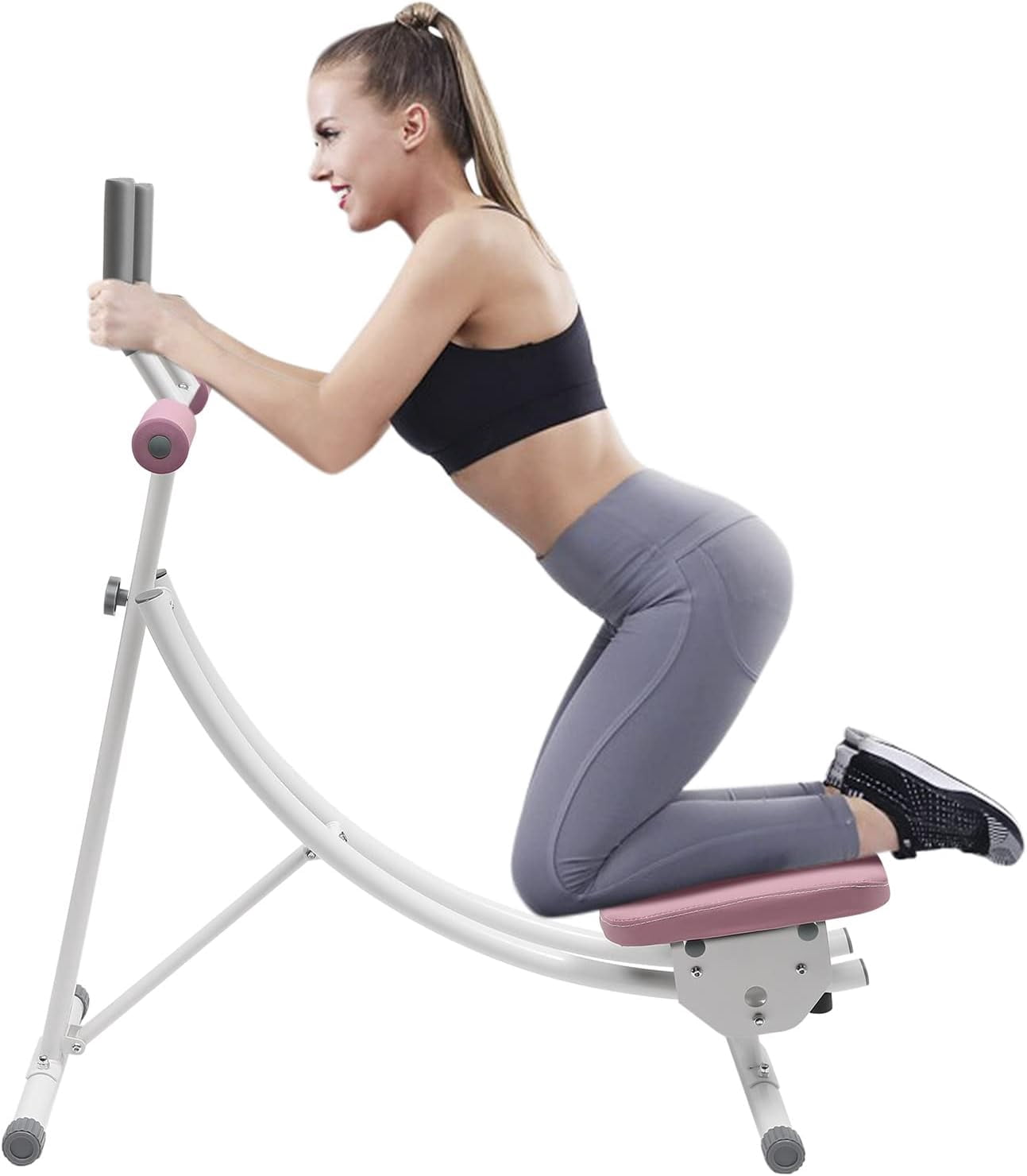 Compact Rowing Machine Adjustable Ab Trainer Machine - Foldable Full ...