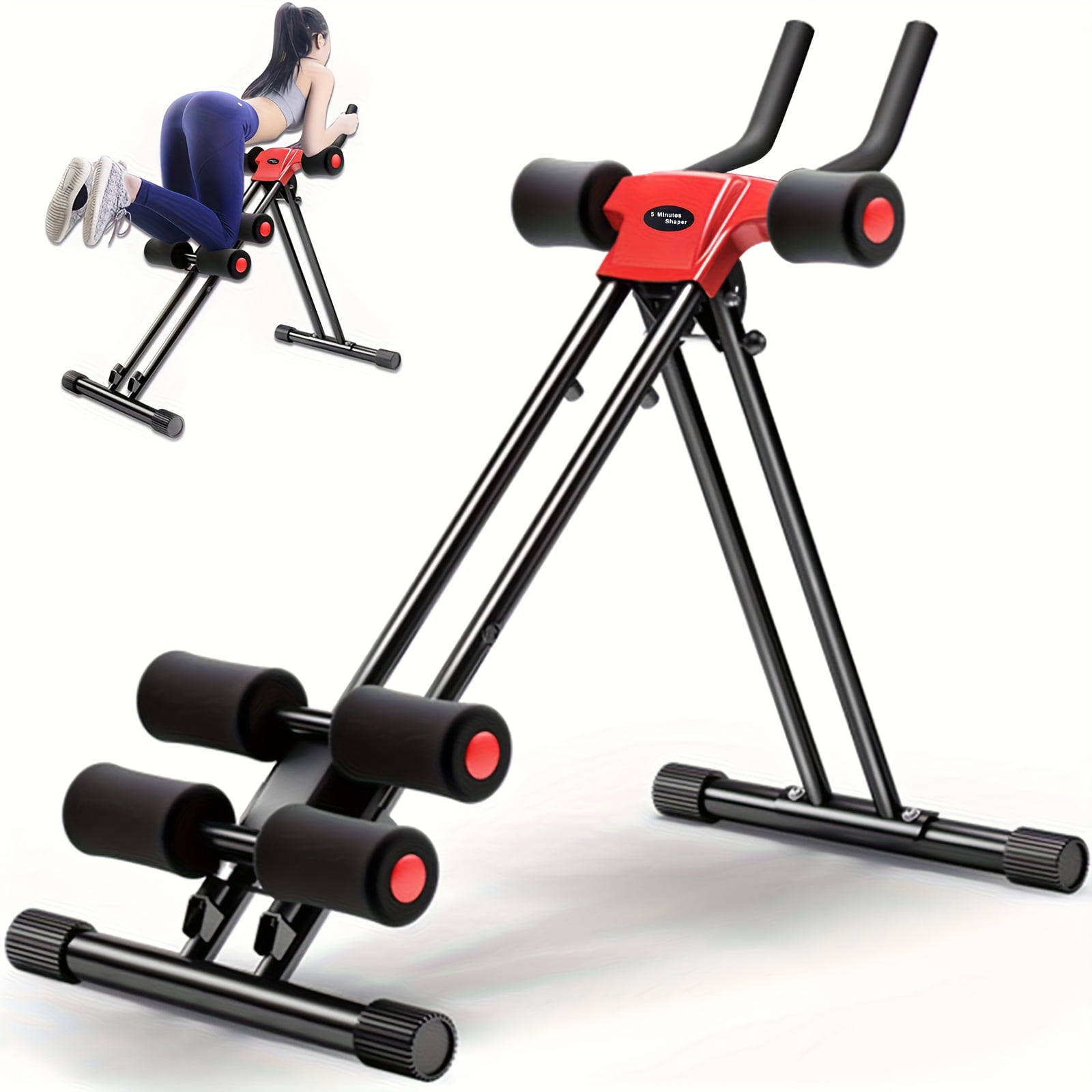 Ab Workout Equipment - Adjustable Foldable Full-Body Home Gym Machine, Core Strengthening Waist ...