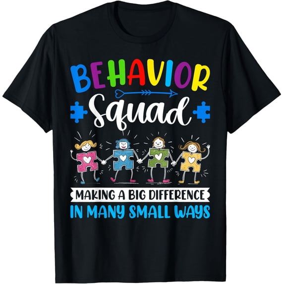 Aba Therapist Behavior Squad Autism Awareness Autistic T-Shirt ...