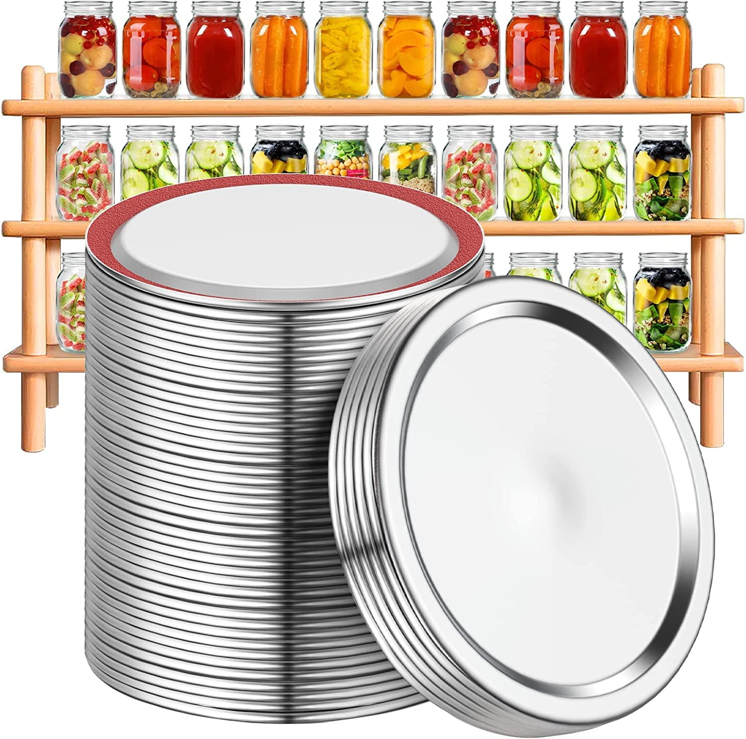 Ababeny 25pcs Wide Mouth Mason Jar Lids, Wide Mouth Canning Lids Leak ...
