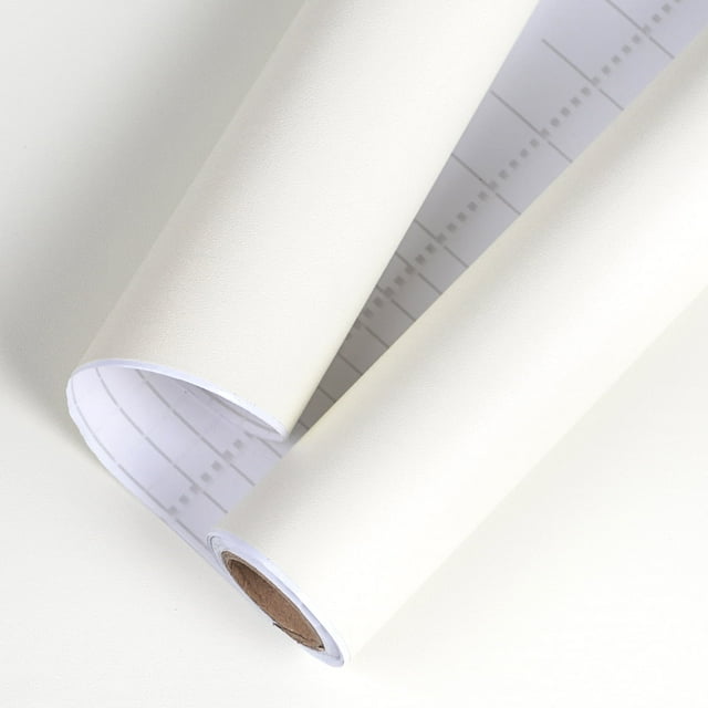 Ababoorty White Contact Paper for Cabinets 80"X15.8" Beige White Wall ...